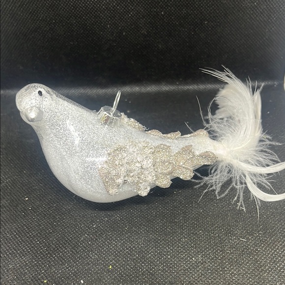 Holiday | Silver Glitter Bird Ornament | Poshmark